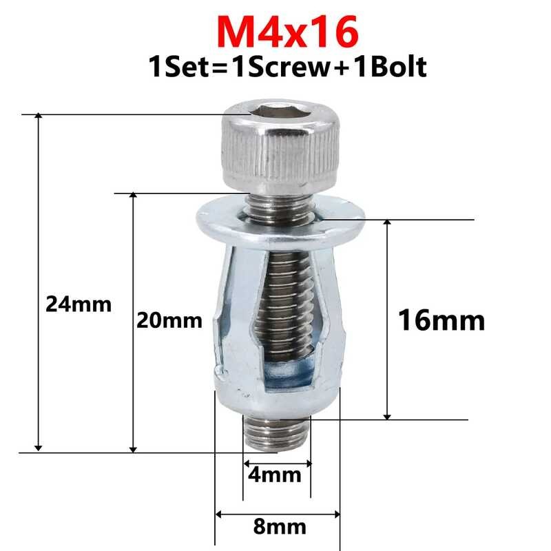 M4 M5 M6 M8 Petal Shape Metal Rivet Nut Screw Bolt Set Expansion Jack ...