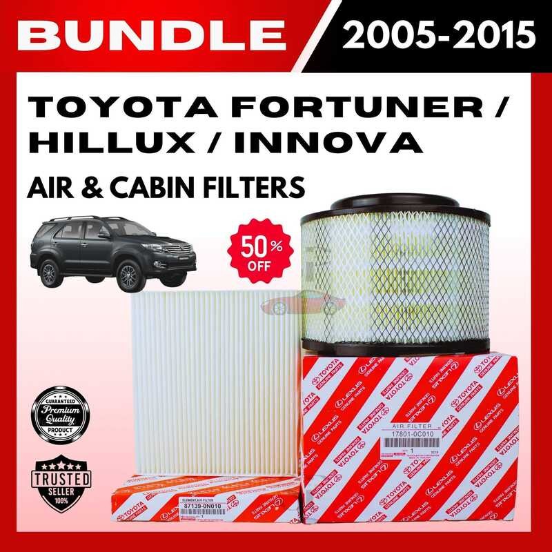 SALE Air BUNDLE & Cabin Filters For TOYOTA FORTUNER HI INNOVA (2005 ...
