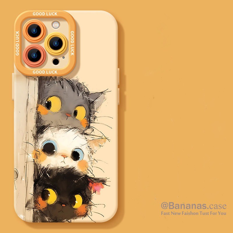 Cute Cartoon Cat+Lanyard Phone Case For iPhone 17 16 15 14 13 12 11 Pro ...