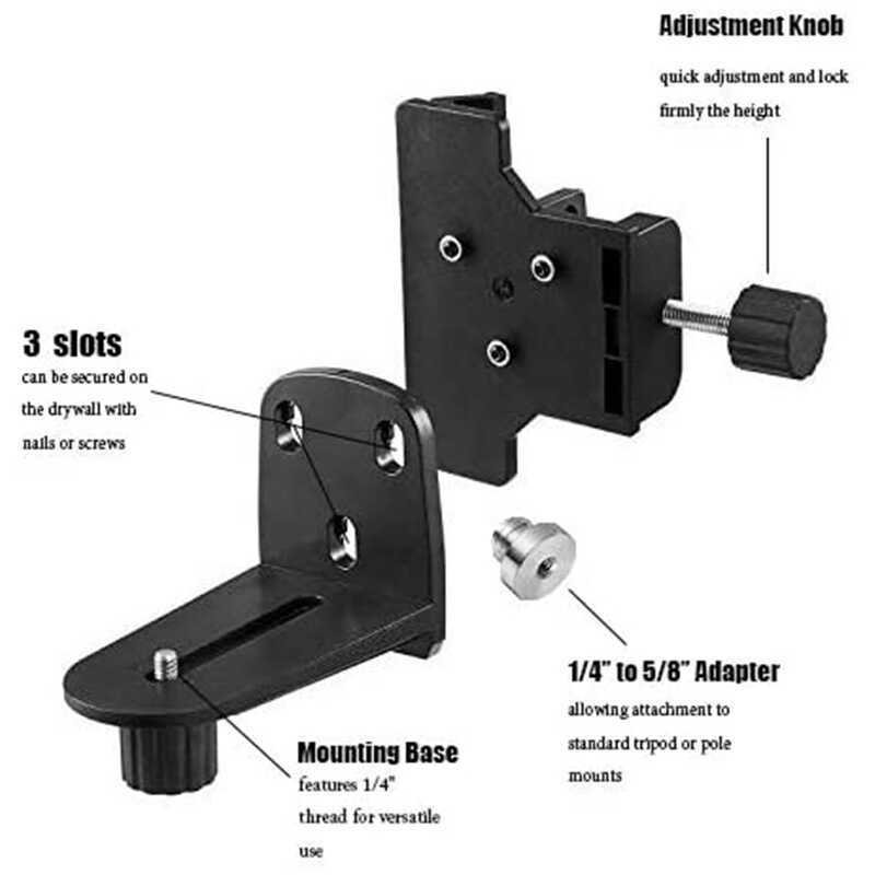 KEZERS Bracket Level Adjustable 1/4" and 5/8" Mount Adapter e Laser ...