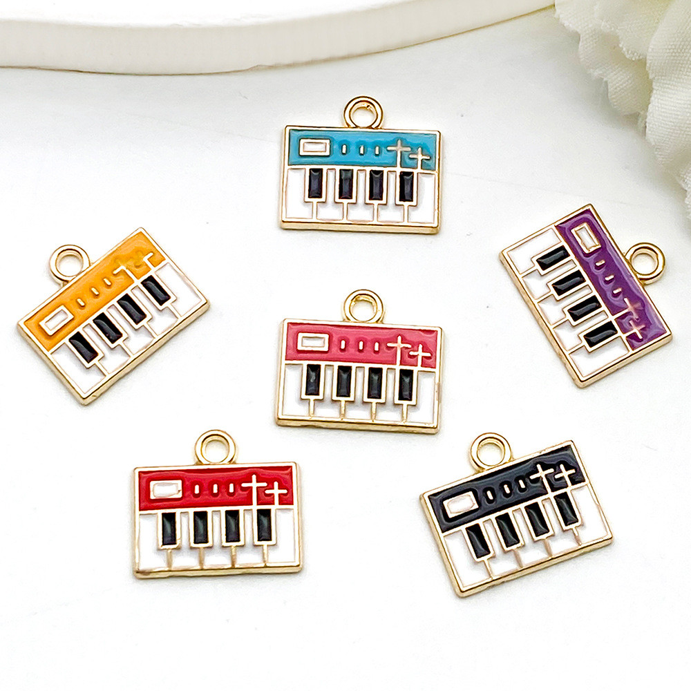 [Color Musical Instrument Charm] Guitar Violin Piano Notes Alloy ...