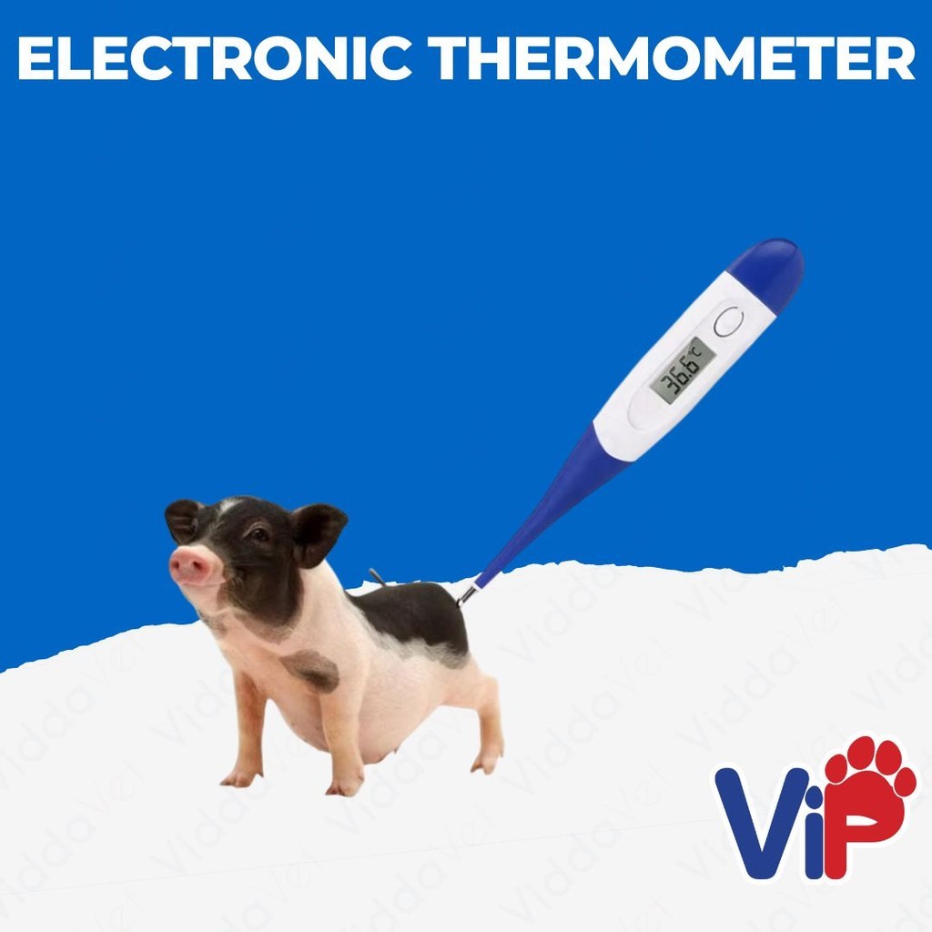 Digital Cattle Sheep Anus Pet Thermometer Soft-head Thermometer Animal ...