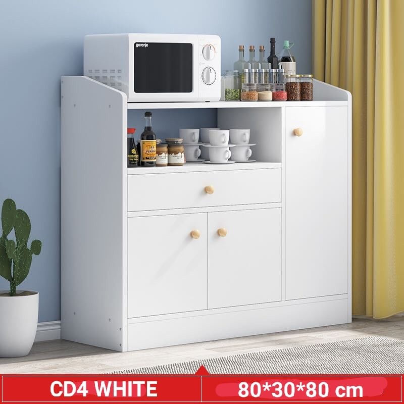My Sunny Home CDA4 Scandinavian Kitchen Shelf Cabinet with Drawers ...