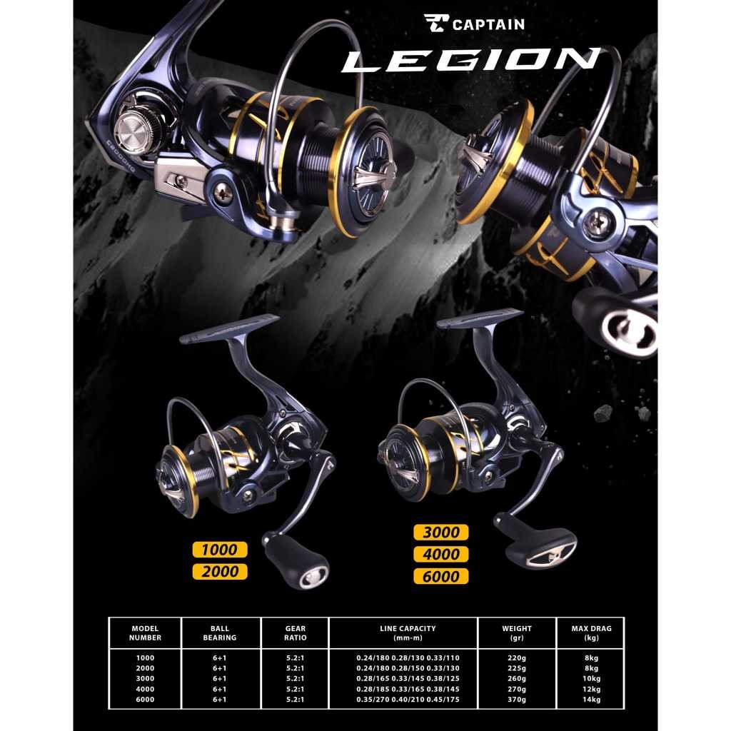 Captain LEGION SPINNING Reel (POWER HANDLE) | Shopee Philippines