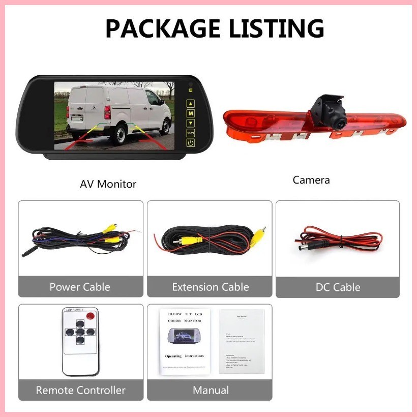 ⊥ ♞,♘,,Car Brake Light Reversing Rear View Camera for Peugeot Expert ...