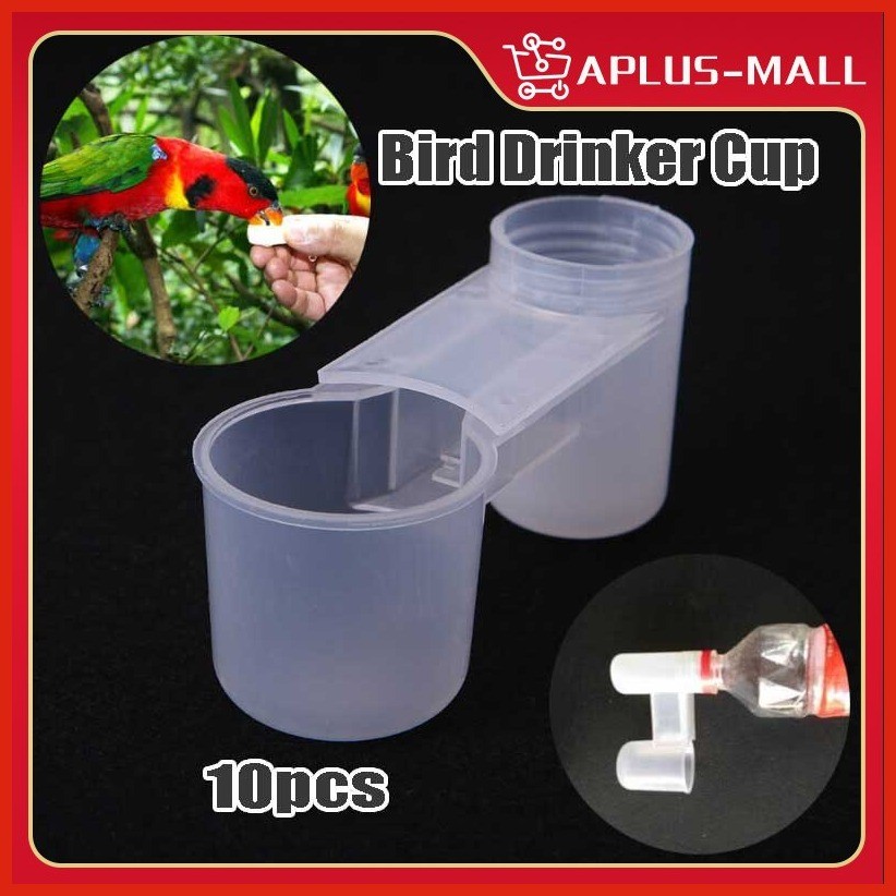 ♨ 10Pcs/set Double Cup Water Drinker For Bird Pigeons Parrot Drinking ...