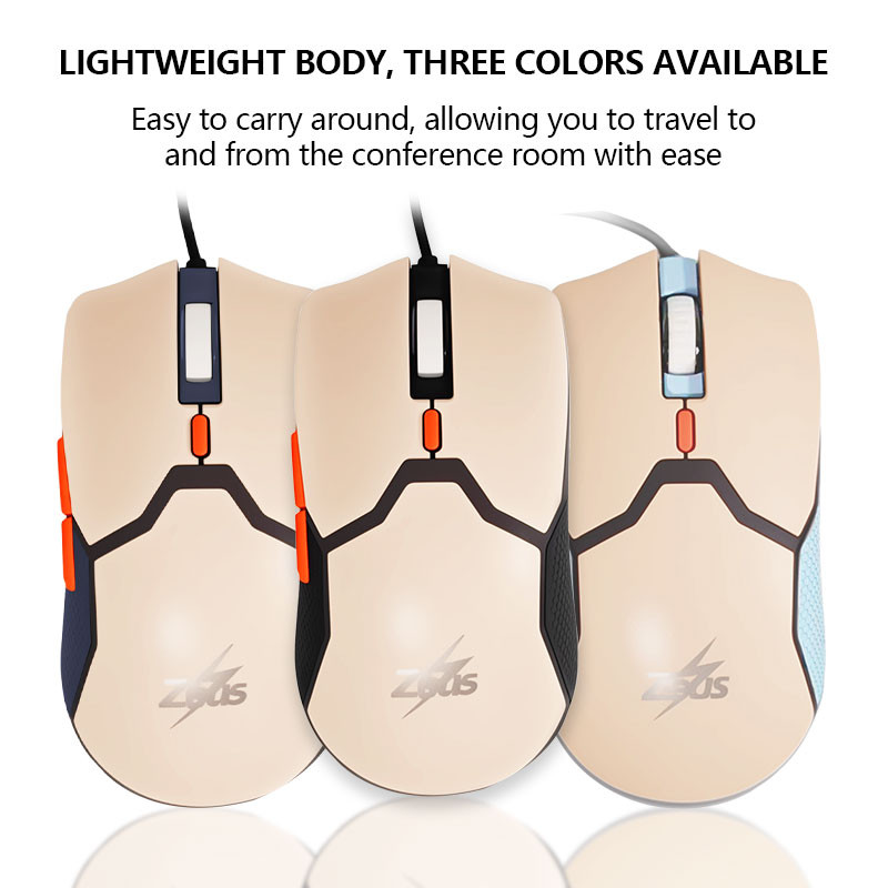 Zeus ZM-30 Ergonomic 4 DPI Adjustment Wired Gaming Mouse 6 Buttons ...