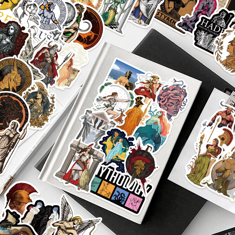 50-Pack Greek Mythology Themed Stickers - Ideal for Laptop and Notebook ...
