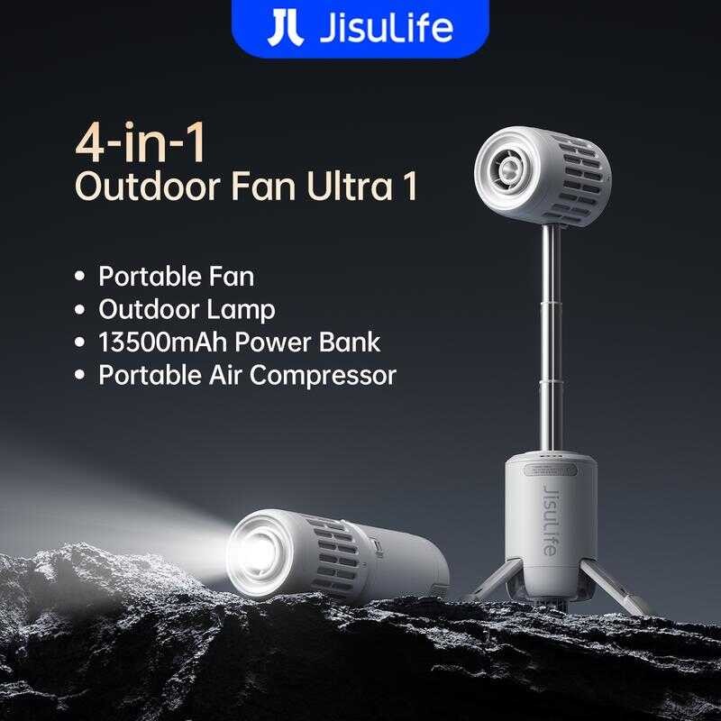 【New】Jisulife Outdoor Fan Ultra1 13500Mah Rechargeable Turbo Jet ...