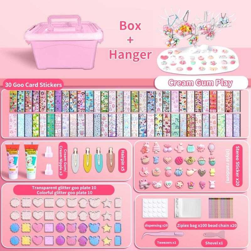 Children's DIY Handmade Ancient Card Sticker Set Art Making Kit Girls ...