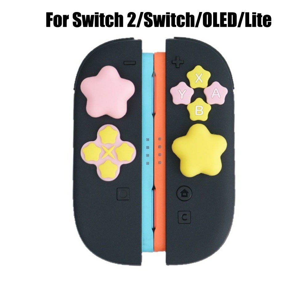 Kirbys Super Star Silicone Soft D-pad Cross Button ABXY Key Sticker ...