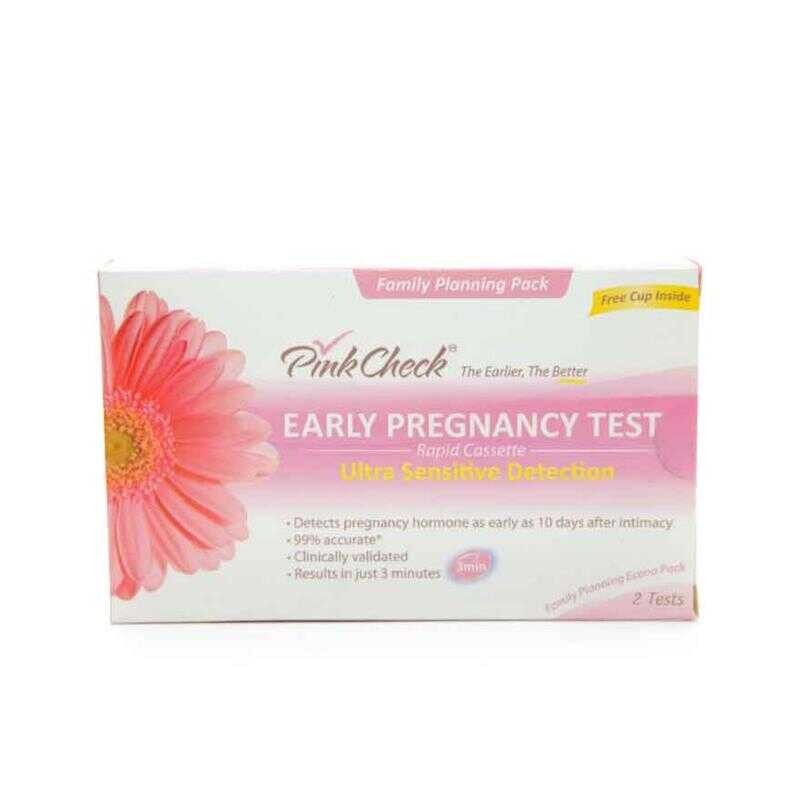 PINK CHECK Early Pregnancy Test Ultra Sensitive Detection 2 Tests ...