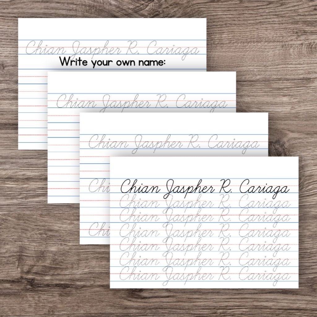 ERC Tracing Pad Set - Personalized Name Alphabet Numbers Shapes Lines ...