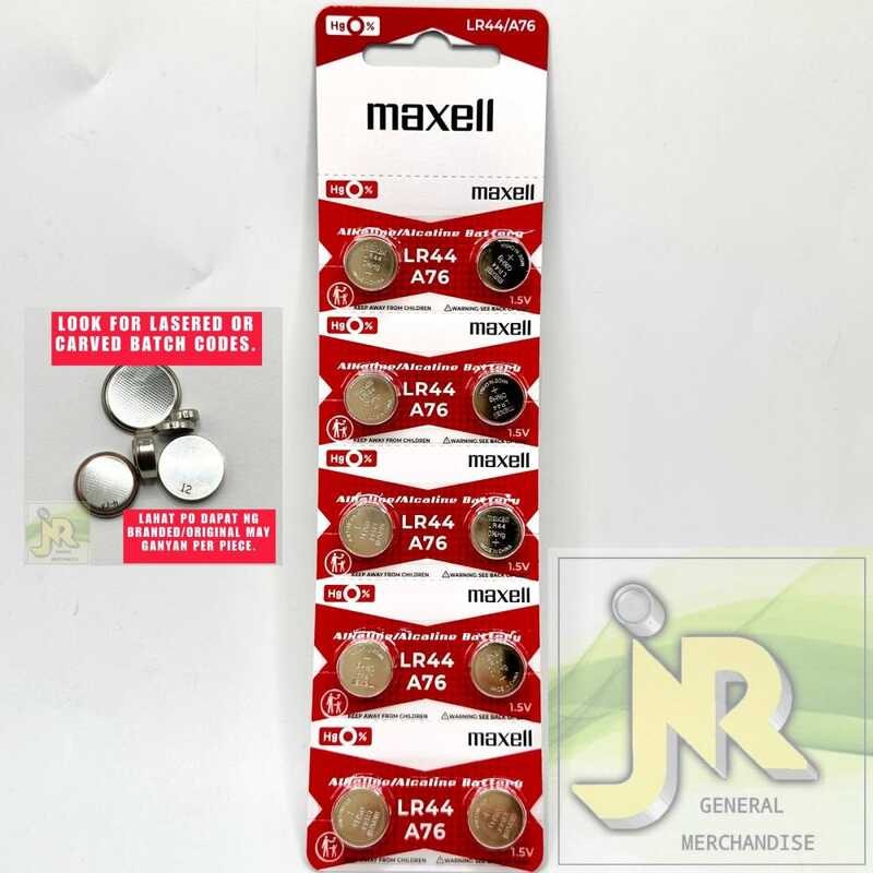 Maxell Alkaline Battery Lr44 Pack OF 10 | Shopee Philippines