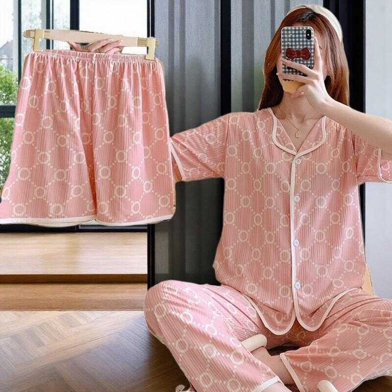 3In1 Korean Style Pama Set Cartoon Print Short Sleeve Sleepwear For ...