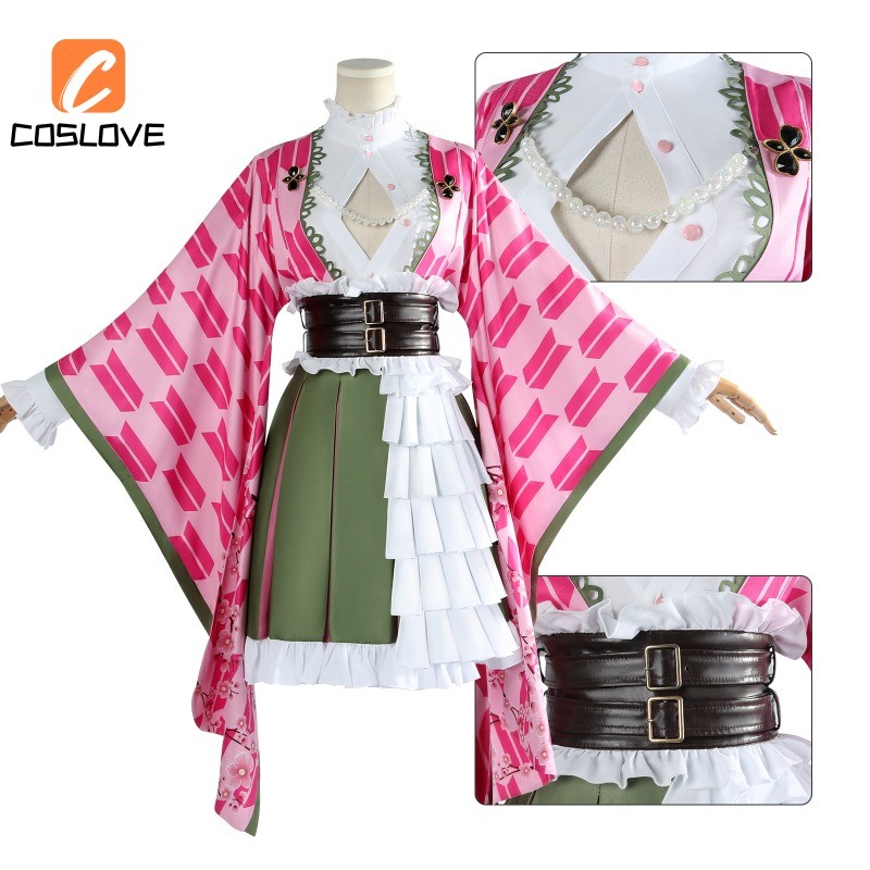 Anime Demon Slayer Kanroji Mitsuri 5th anniversary Dress Cosplay ...