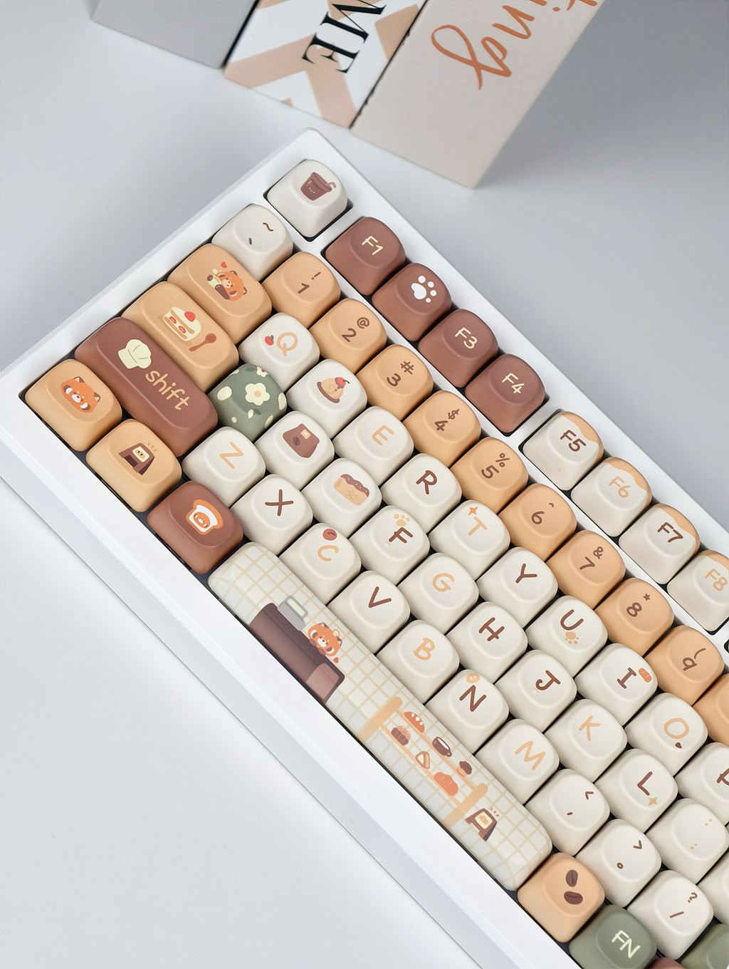 Red Panda Cafe Keycaps MOA Profile 120+ Keys PBT Dye Sublimation MAD 68 ...