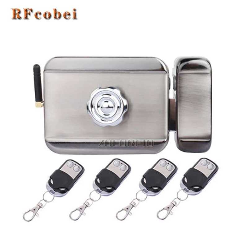 Wireless 433Mhz Control Rim Electronic Motor Lock With Remote Handle ...