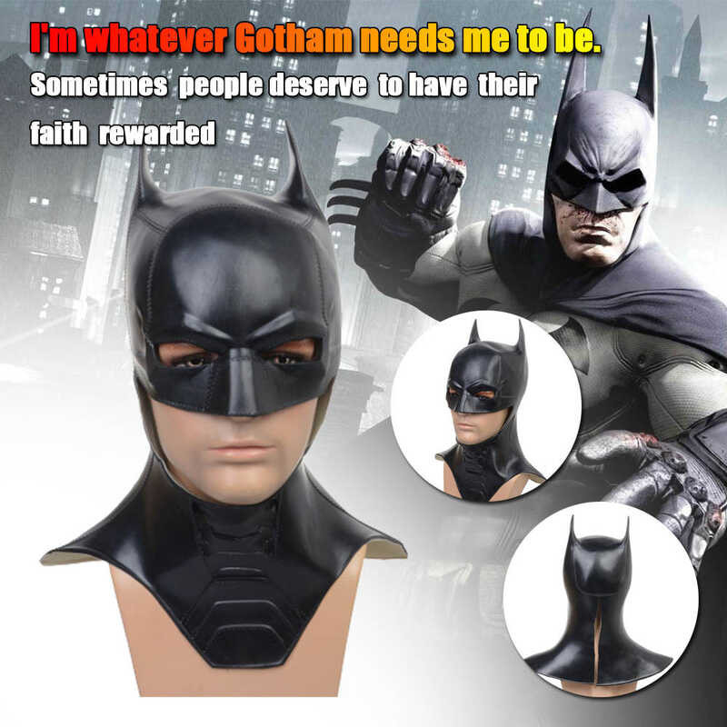 BATMAN 2022 ANG Pelikula Latex Mas Cowl Party Superhero Helmet Cosplay ...