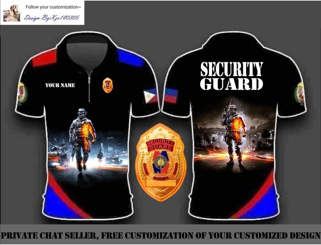 Tactical premium design elevates security guard&security officer unisex ...