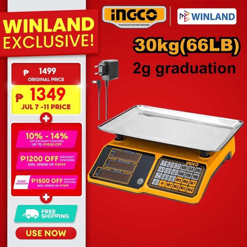 Ingco ni Winland RECHARGEABLE Electronic Digital Weighing Kitchen ...