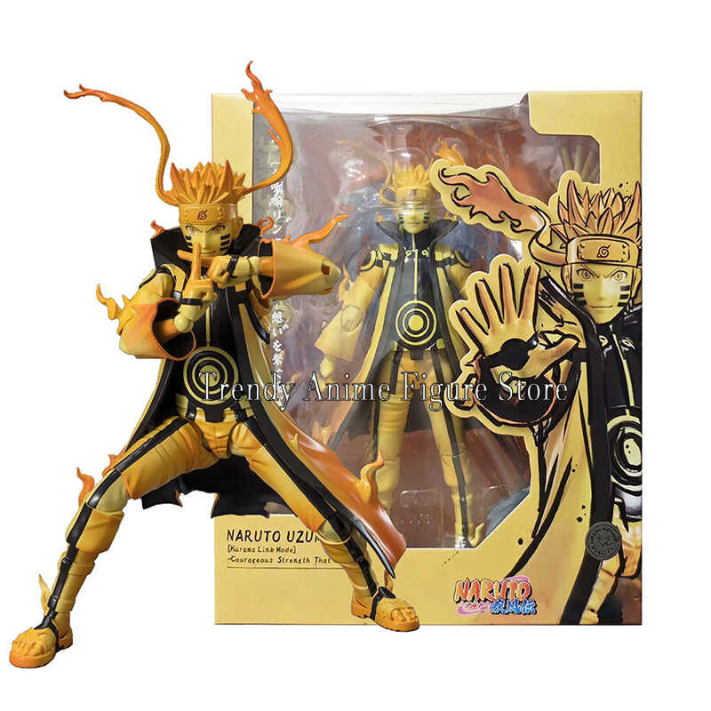 Anime Naruto Character Shf Uzumaki Naruto Kurama Link Mode Binding ...