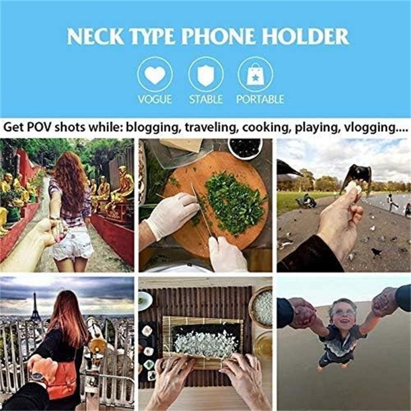 Free Gift Hands-free Wearable Neck Support Lazy Phone Holder Universal ...