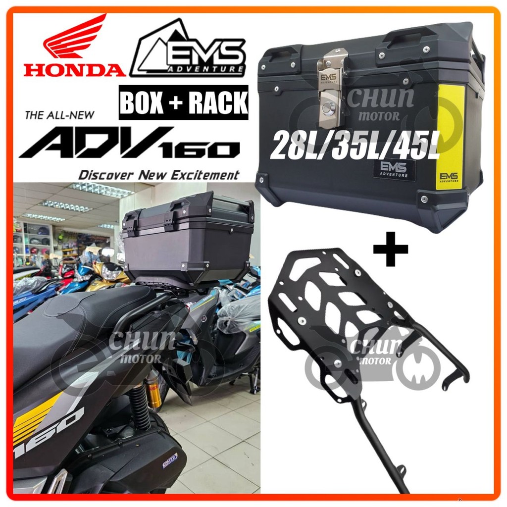 Honda ADV160 Motorcycle EMS TOX Box 28L/35L/45L (Aluminium Design ...