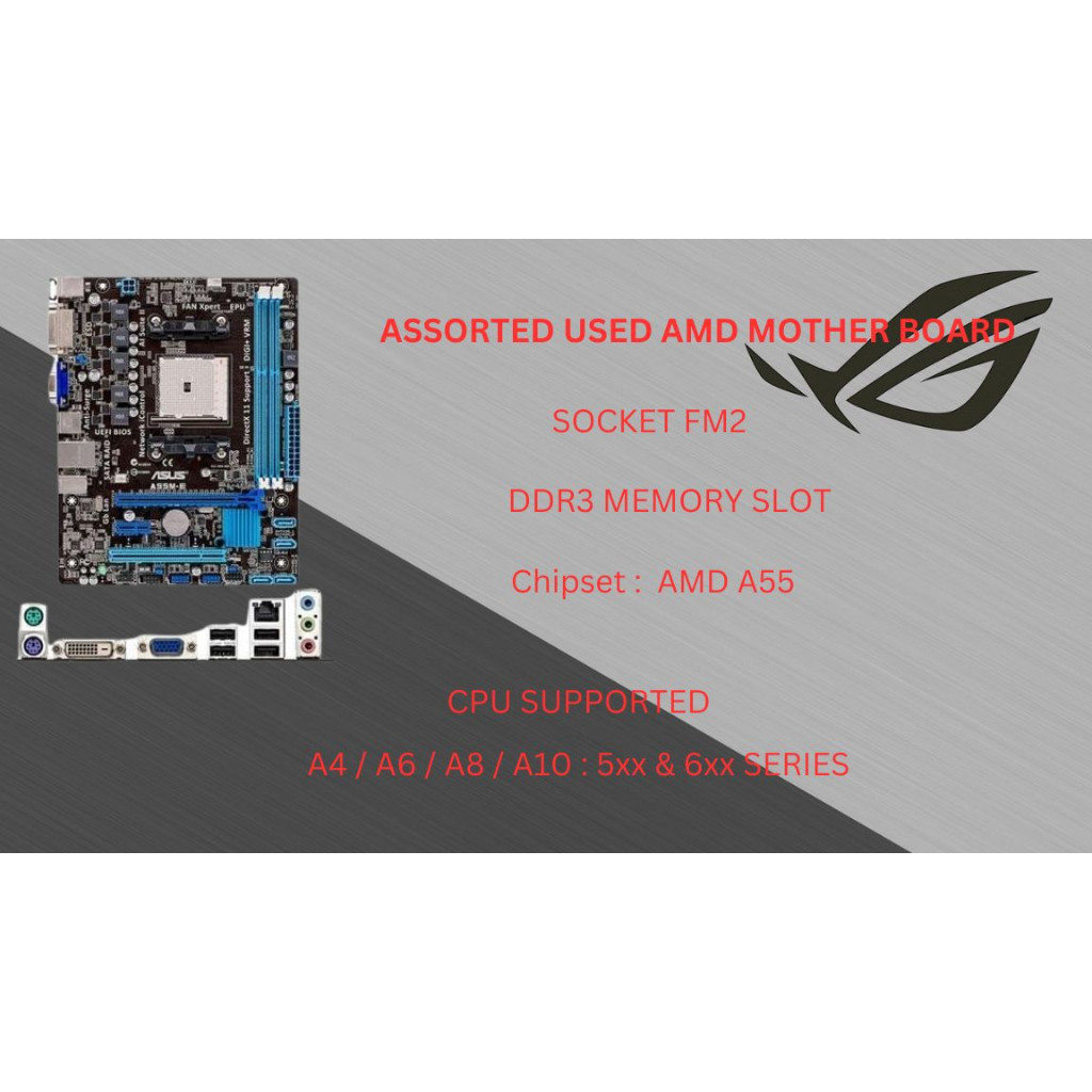 AMD A55 / A58 / A68 / A70 : Motherboard Fm2 and FM2+ | Shopee Philippines
