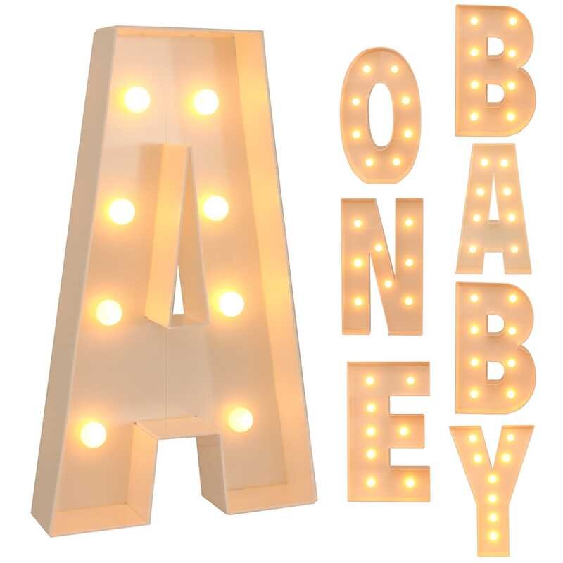 Giant 3Ft A-Z Marquee Up Letters Board Large Letter Standee With Led ...