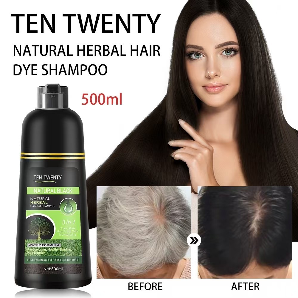 TEN TWENTY HERBAL HAIR DYE SHAMPOO LONG LASTING COLOR PERFECT 500mL ...