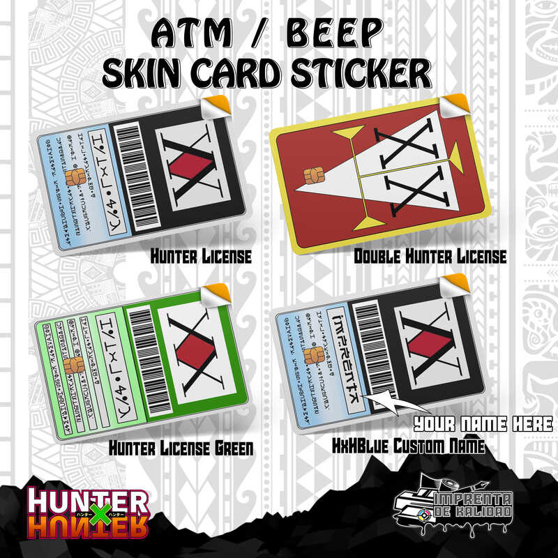 COD Hunterxhunter Skin Card Sticker Vinyl Debit/Atm/Beep Card Sticker ...