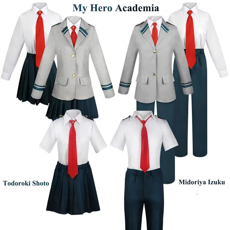 キ My Hero Academia Anime Midoriya Izuku Cosplay Costume Todoroki Shoto ...