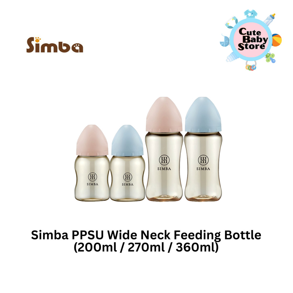 Simba Allonge PPSU Wide Neck Anti-Colic Feeding Bottle (200ml / 270ml / 360ml) | Shopee Philippines
