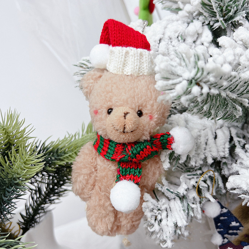 10Pcs Christmas Bear Plush Dolls 20cm Cute Animal Teddy Bear Stuffed ...
