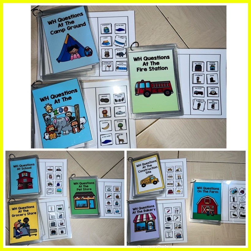 ∇ ♀ WH Questions Interactive Book | Speech Therapy | Occupational ...