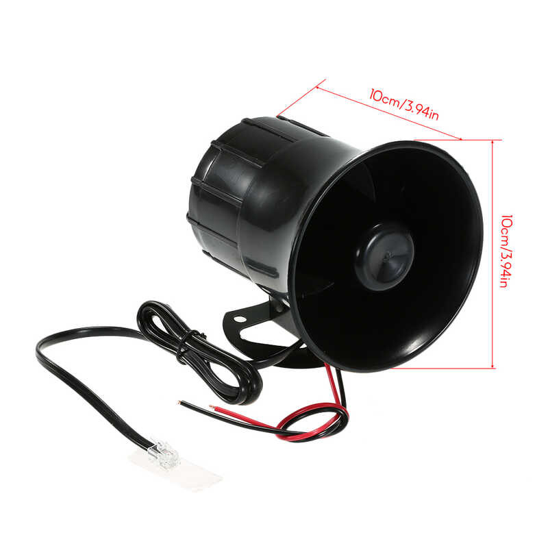 ZXH 12V Car Motorcycle Megaphone 6 Tone Loud Speaker Traditional Hooter ...