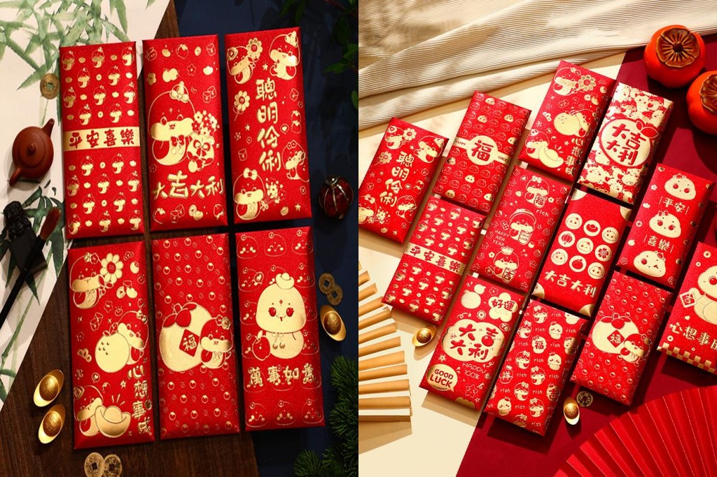 Red Envelope Assortment Pack Elegant Red Envelope Collection 6pcs Red ...