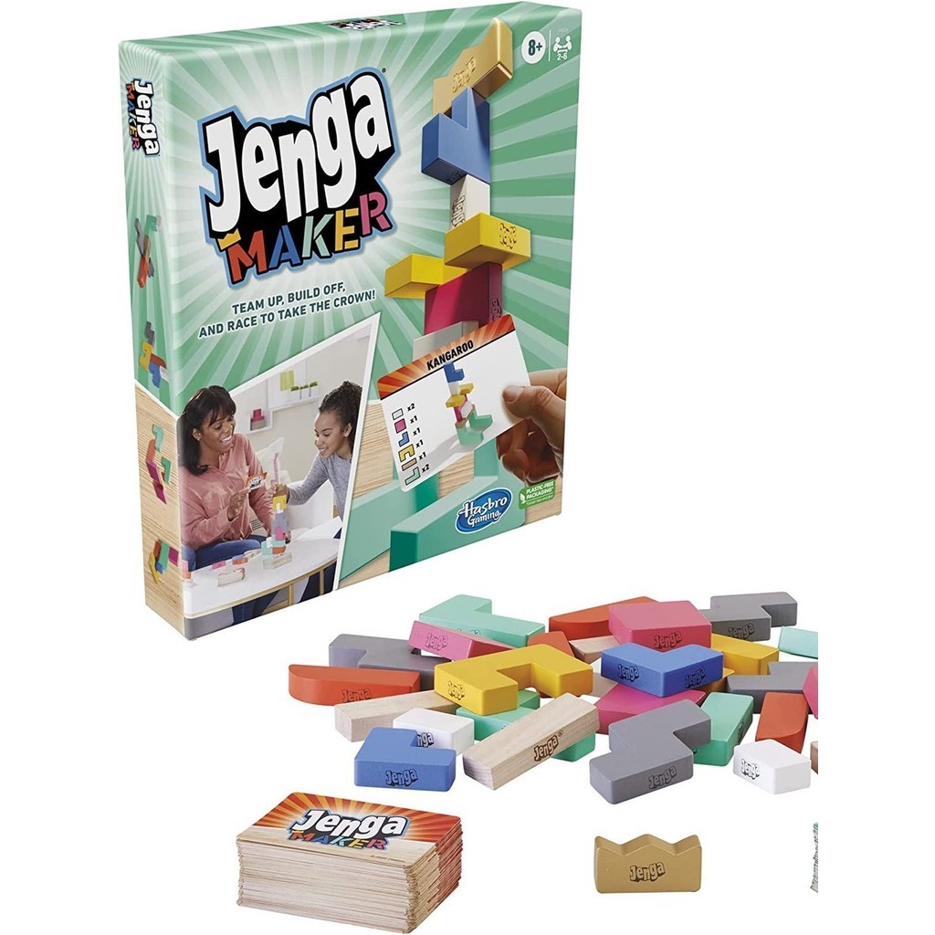 Hasbro Jenga Maker Layer By Layer Jenga Creative Test Wooden Building ...