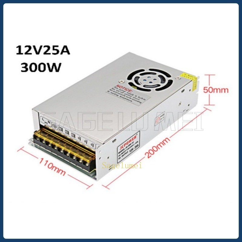 New Led Lighting Transformers DC12V 25A 300W Constant Voltage Switching Power Supply Adapter LED ...