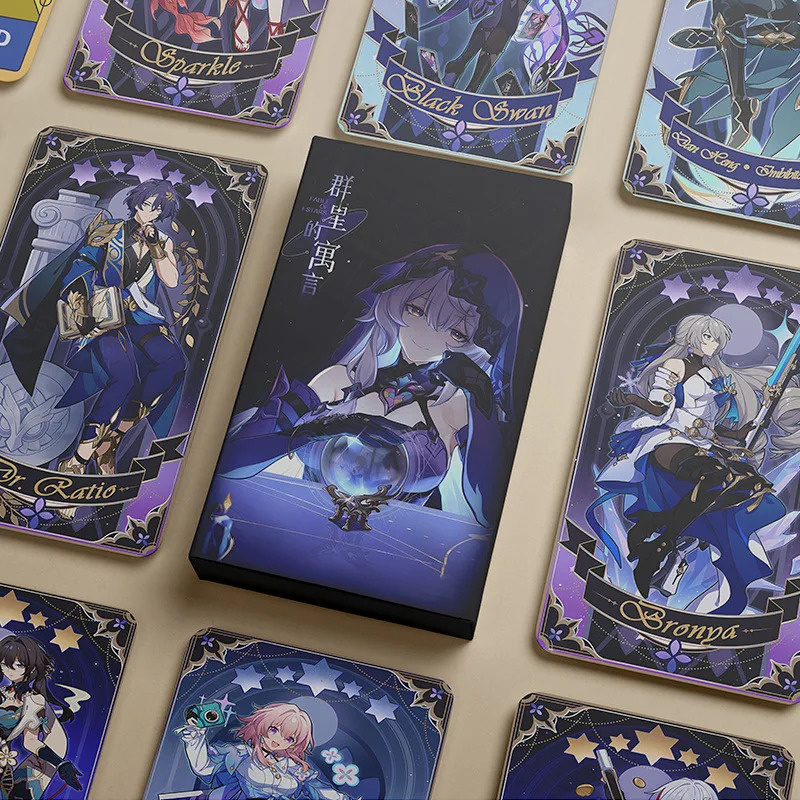 ♀ Pcs-14 Anime Cosplay Honkai Star Rail FABLE OF STARS Tarot Board Game ...