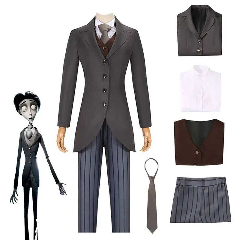 Movie b Tim Burton Corpse Bride Costume Victor Van Dort Cosplay Men ...