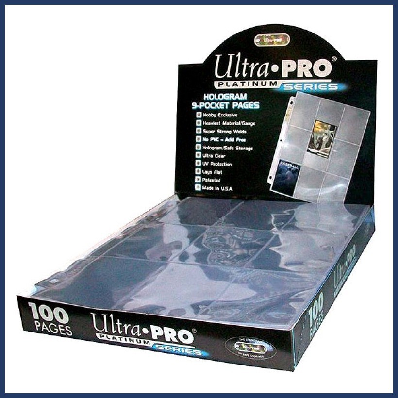 ∨ Original Ultra Pro 9-Pocket Platinum Page for Standard Size Cards ...