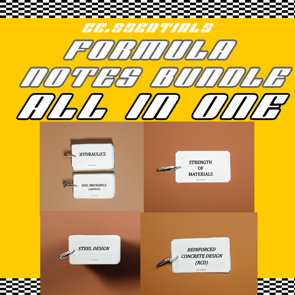 ALL IN ONE BUNDLE - CIVIL ENGINEERING FORMULA NOTES - CIVIL ENGINEERING ...