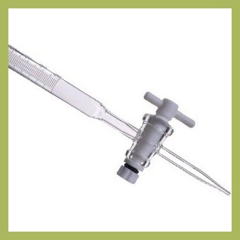 ↖ Glass burette 10 25 50 100ml acid-base grade A polytetrafluoro ...