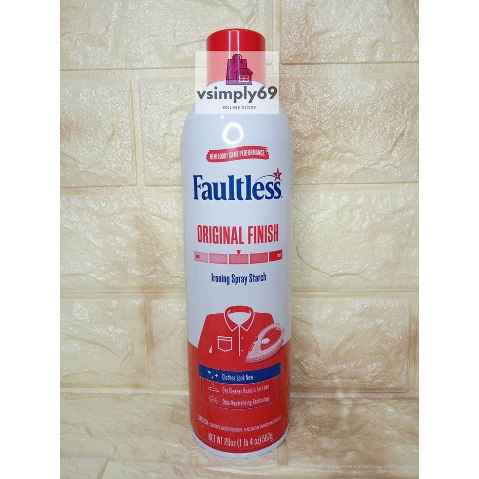 Faultless Original Finish Ironing Spray Starch (567 g) | Shopee Philippines