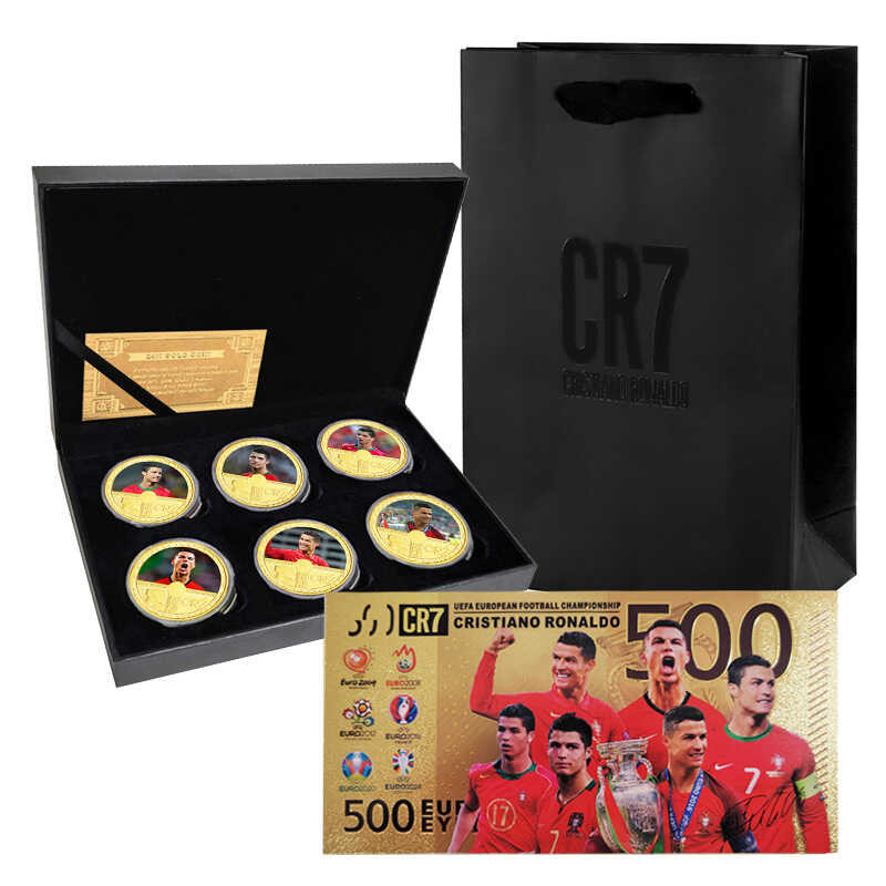 Cup Football Peripheral Commemorative Ronaldo Portugal Collectible Coin ...