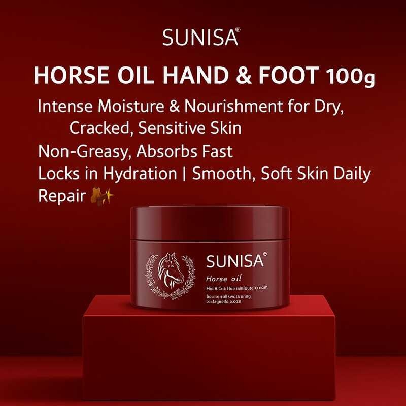 SUNISA Horse Oil Hand Foot Cream 100G Deep Moisturizing & Repair ...