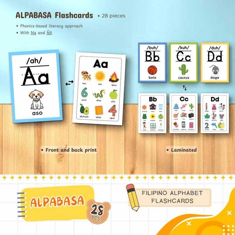 ABAKADA Flashcards: Pagbasa Sa Filipino, ALPABASA Alpabetong Tagalog ...