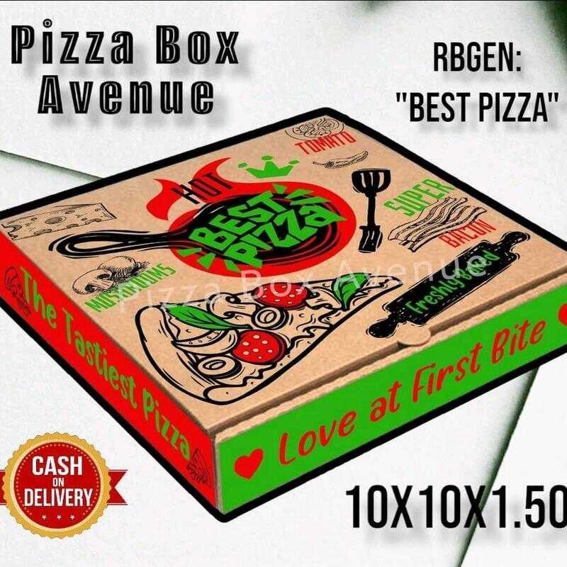 PIZZA BOX CORRUGATED - 10 Inches RED (50Pcs/Bundle) | Shopee Philippines